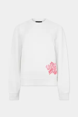 Dsquared2 Hibiscus Just Right Fit Crewneck - White
