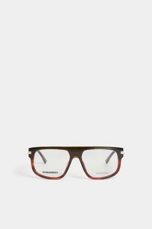 Dsquared2 Crystal Acetate Rectangle Optical Eyeglasses - Brown
