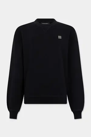 Dsquared2 Metal Upside Down Logo Crewneck Sweatshirt - Black