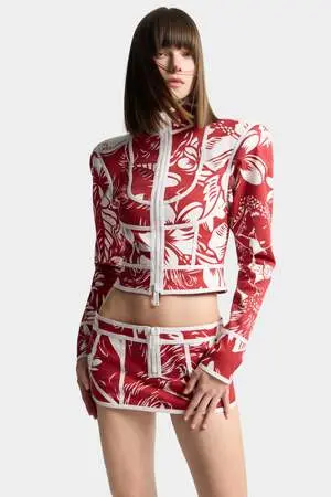Dsquared2 Dancing Flowers Zip-up Jacket