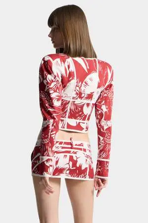 Dsquared2 Dancing Flowers Zip-up Jacket