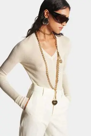 Dsquared2 Ribbed V-neck Pullover