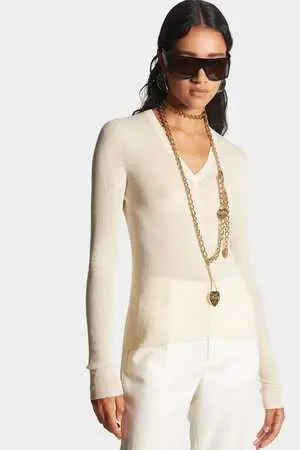 Dsquared2 Ribbed V-neck Pullover