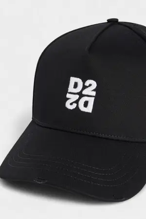 Dsquared2 Upside Down Logo Baseball Cap - Black