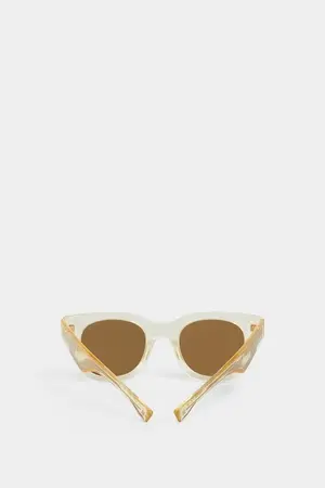 Dsquared2 Round Champagne Acetate Sunglasses - Gold