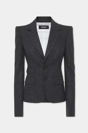 Dsquared2 Bianca Pinstripe Wool Blazer - Fantasy
