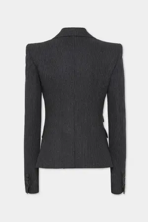 Dsquared2 Bianca Pinstripe Wool Blazer - Fantasy