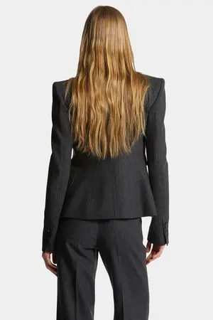 Dsquared2 Bianca Pinstripe Wool Blazer - Fantasy