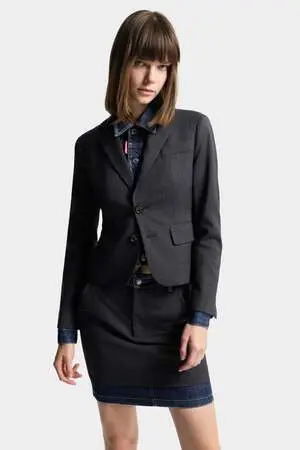 Dsquared2 Dark Wash Hybrid Denim Tailor Jacket