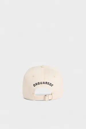 Dsquared2 College Baseball Cap With Slogan Patch - Beige