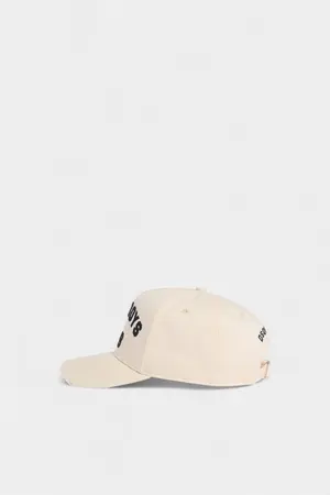 Dsquared2 College Baseball Cap With Slogan Patch - Beige