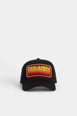 Dsquared2 Gabardine Baseball Cap With Logo Patch - Black