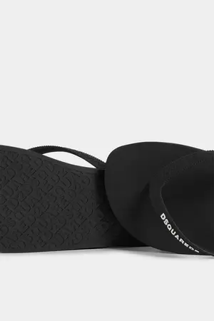 Dsquared2 Flip Flops With Logo Detail - Black