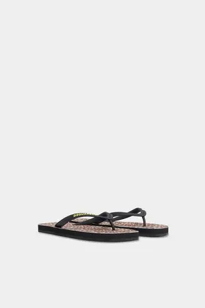 Dsquared2 Wild Flip Flops - Leopard