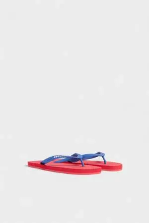 Dsquared2 Logo Flip Flops - Red