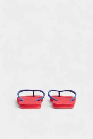 Dsquared2 Logo Flip Flops - Red