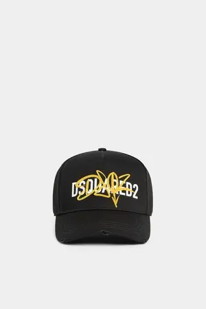 Dsquared2 Gabardine Baseball Cap With Maxi Lettering - Black