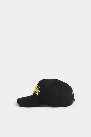 Dsquared2 Gabardine Baseball Cap With Maxi Lettering - Black