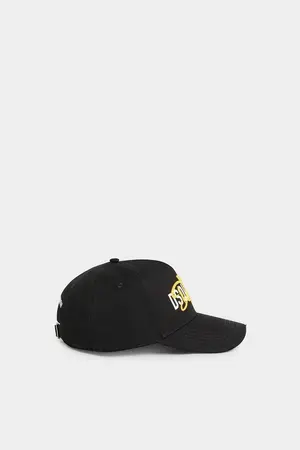 Dsquared2 Gabardine Baseball Cap With Maxi Lettering - Black