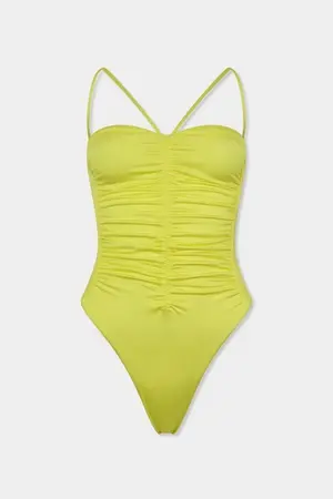 Dsquared2 Signature One-piece Swimsuit - Yellow