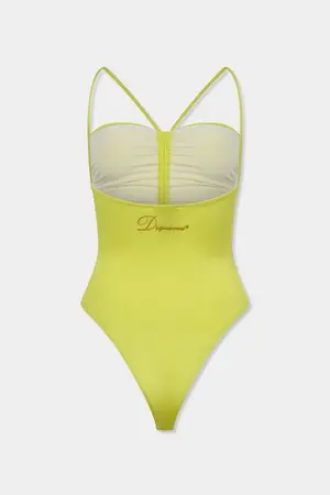 Dsquared2 Signature One-piece Swimsuit - Yellow