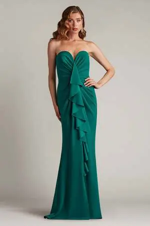Tadashi Shoji Mallam Waterfall Drape Gown