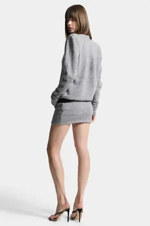 Dsquared2 Deep Cut Jersey Dress With Tie-belt
