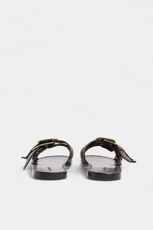 Dsquared2 Twin Flat Sandals With Studded Straps