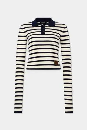 Dsquared2 Upside Down Striped Polo - Black