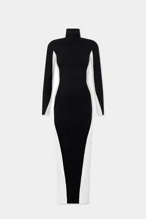 Dsquared2 Skiers Long Sleeve Jersey Dress - Black