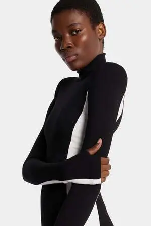 Dsquared2 Skiers Long Sleeve Jersey Dress