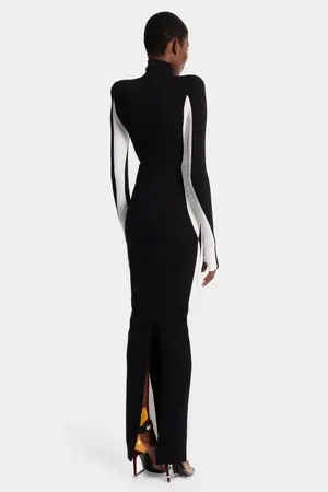 Dsquared2 Long Sleeve Jersey Maxi Dress