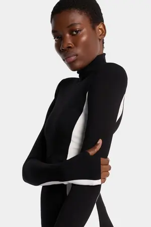 Dsquared2 Long Sleeve Jersey Maxi Dress
