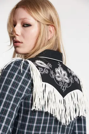Dsquared2 Western Shirt With Fringe Detailing