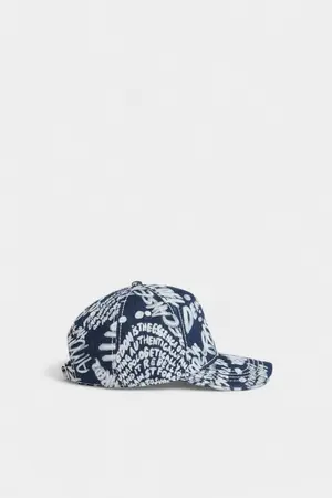 Dsquared2 Baseball Cap With Graffiti Print
