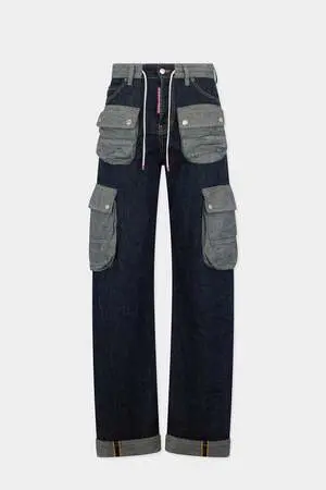Dsquared2 Dark Wash Loose Twist Jeans - Blue