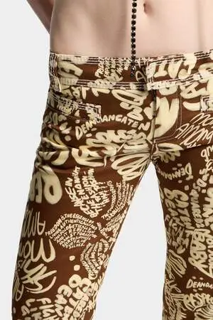 Dsquared2 Rebel Hibiscus Printed Trousers - Black