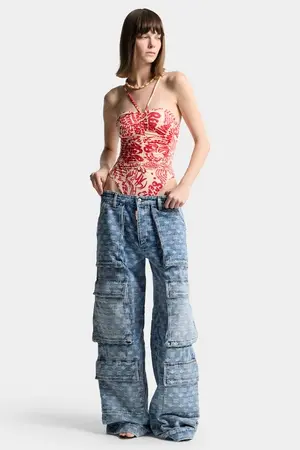 Dsquared2 Monogram Cargo Jeans