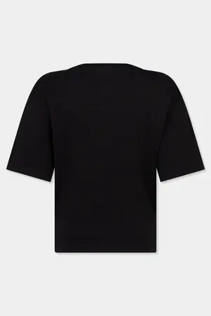 Dsquared2 Cropped T-shirt With Logo Detail - Black