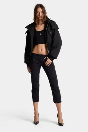 Dsquared2 Utility Tech Cotton Cropped Pants - Black