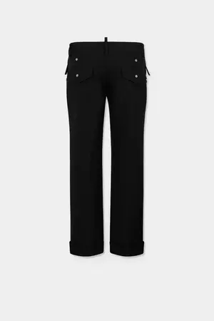 Dsquared2 Military Chic Cropped Wool Ripstop Trousers