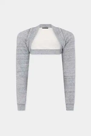 Dsquared2 Deep Cut Jersey Bolero - Grey