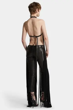 Dsquared2 Vaquera Collaboration Biker Pants With Fringe