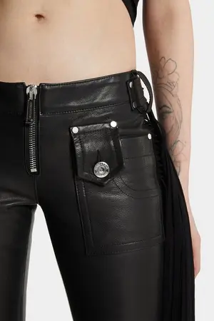 Dsquared2 Vaquera Collaboration Biker Pants With Fringe
