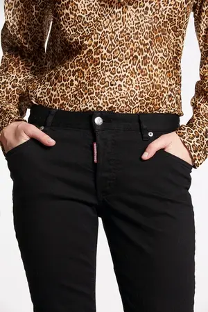 Dsquared2 Dyed Medium Waist Flare Twiggy Jeans