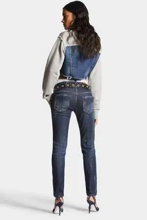 Dsquared2 Jennifer Jeans Dark Wash Skinny Fit - Blue