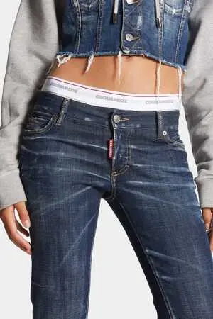 Dsquared2 Jennifer Jeans Dark Wash Skinny Fit - Blue