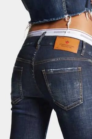 Dsquared2 Jennifer Jeans Dark Wash Skinny Fit - Blue