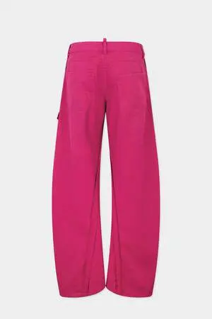 Dsquared2 Twisted Rose Embellished Cotton Pants - Red