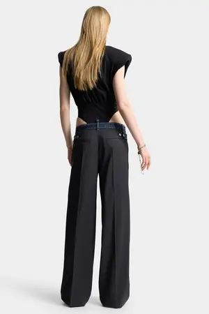 Dsquared2 Dark Rebel Rider Wash Hybrid Tailored Loose Pants